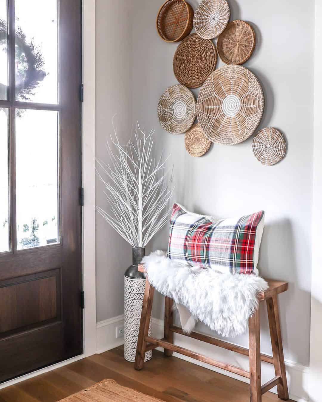 Winter Entryway With Wooden Bench - Soul & Lane