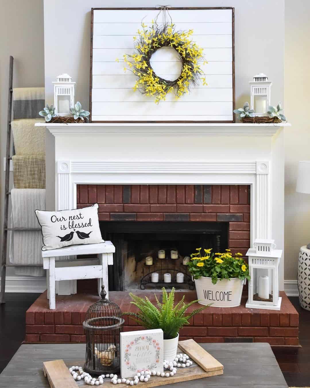 30 Stunning Spring Fireplace Decor Ideas To Inspire