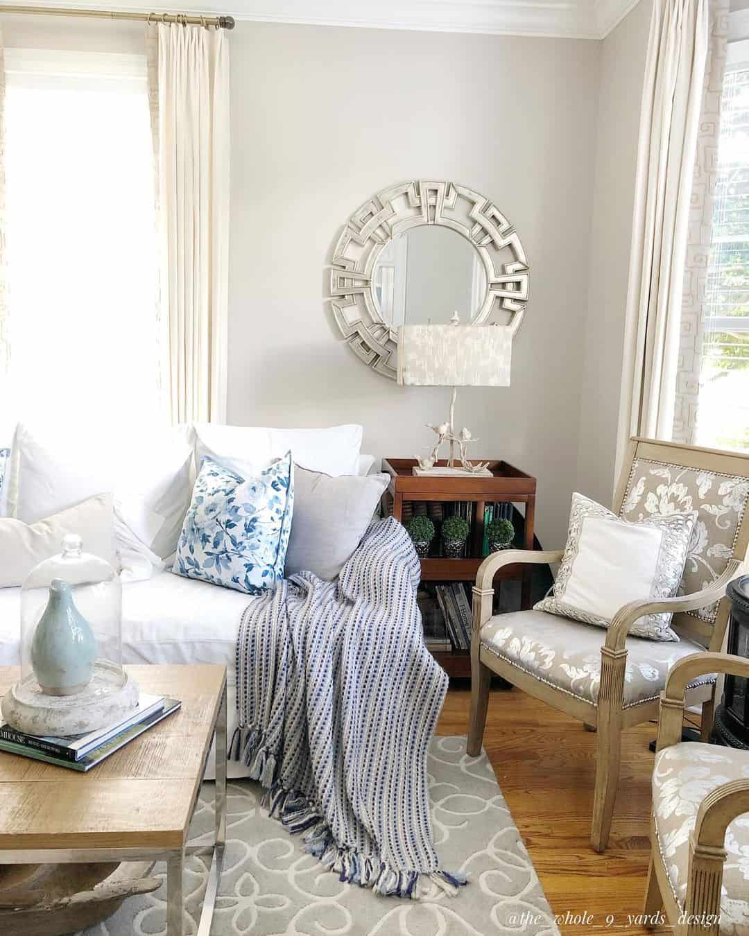 American Farmhouse-style Blue Living Room - Soul & Lane