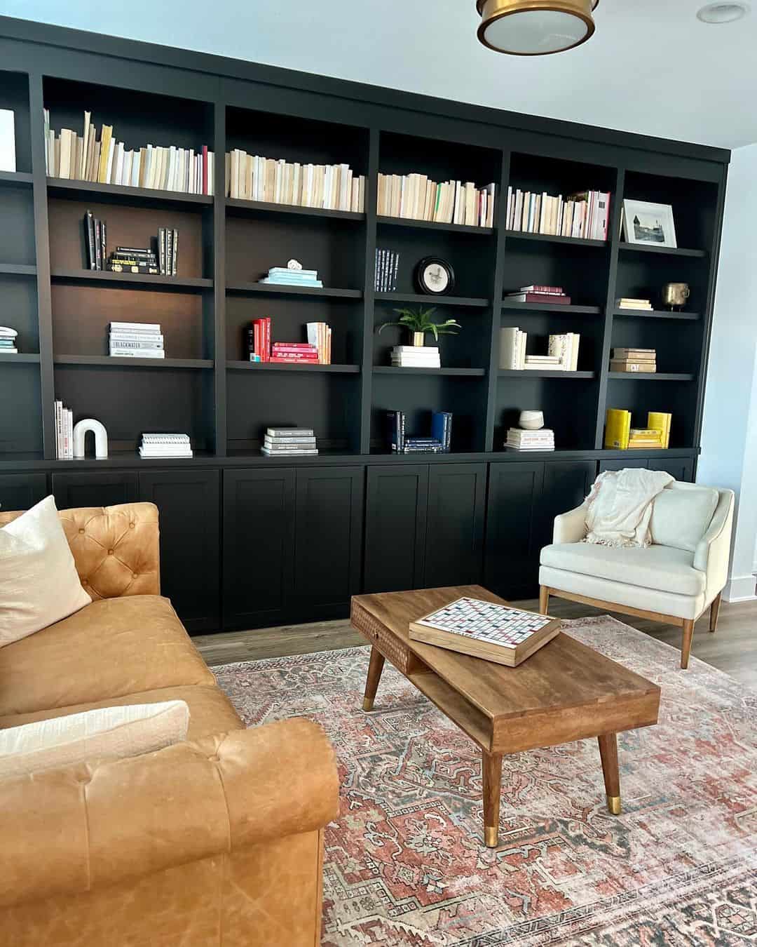 Home Library Ideas With Black Bookcases - Soul & Lane