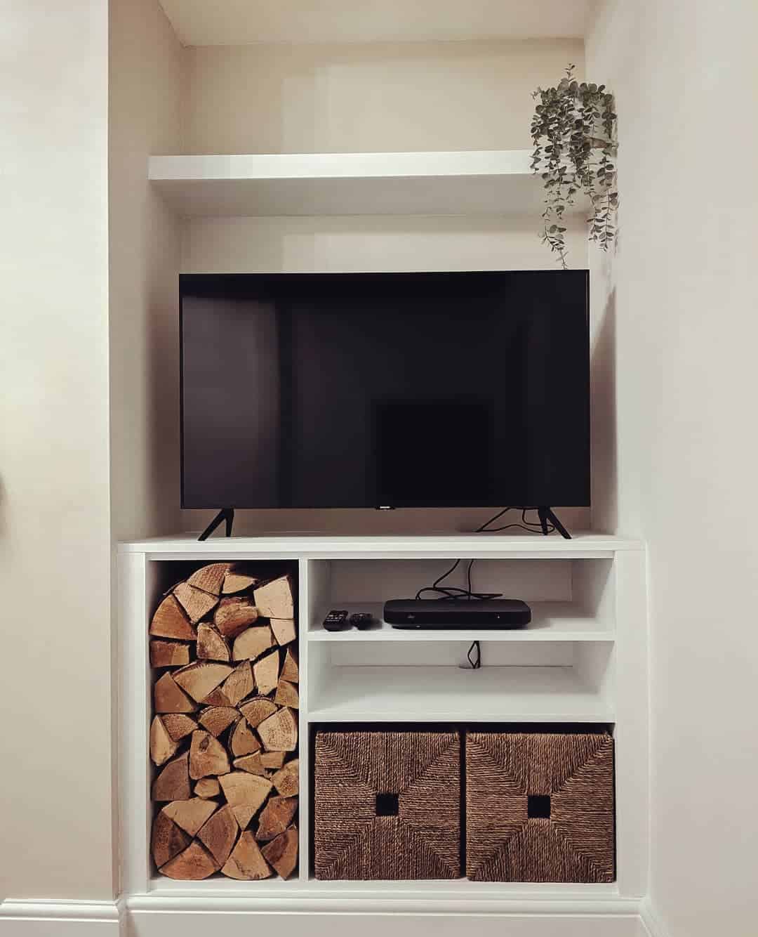 Minimalistic Wood-themed Built-in Entertainment Center - Soul & Lane