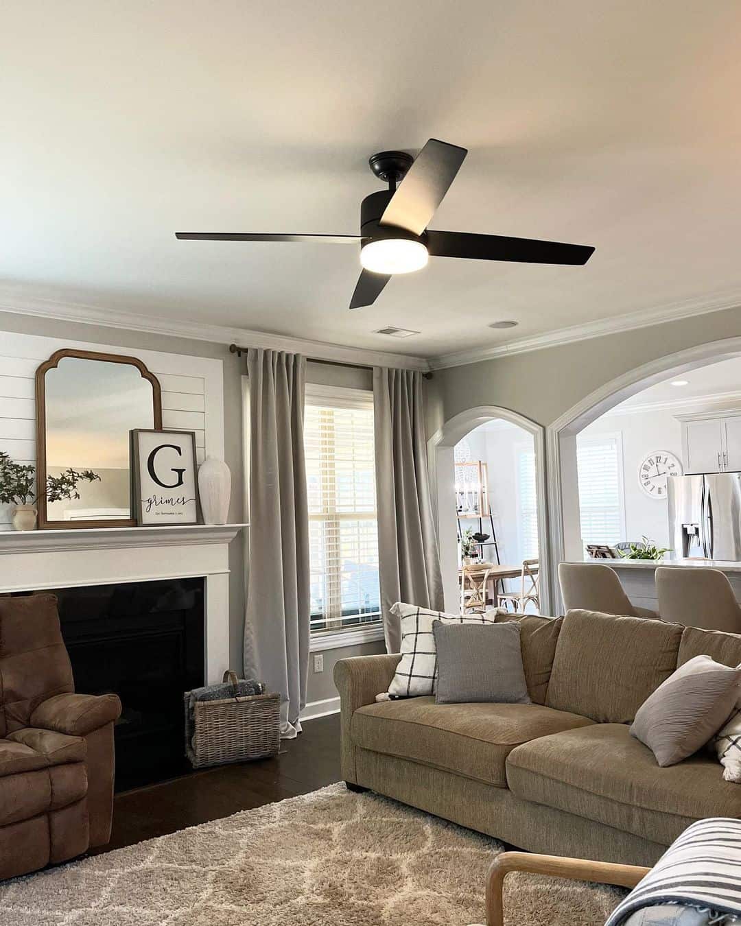 Modern Black Ceiling Fans With Light Fixtures - Soul & Lane