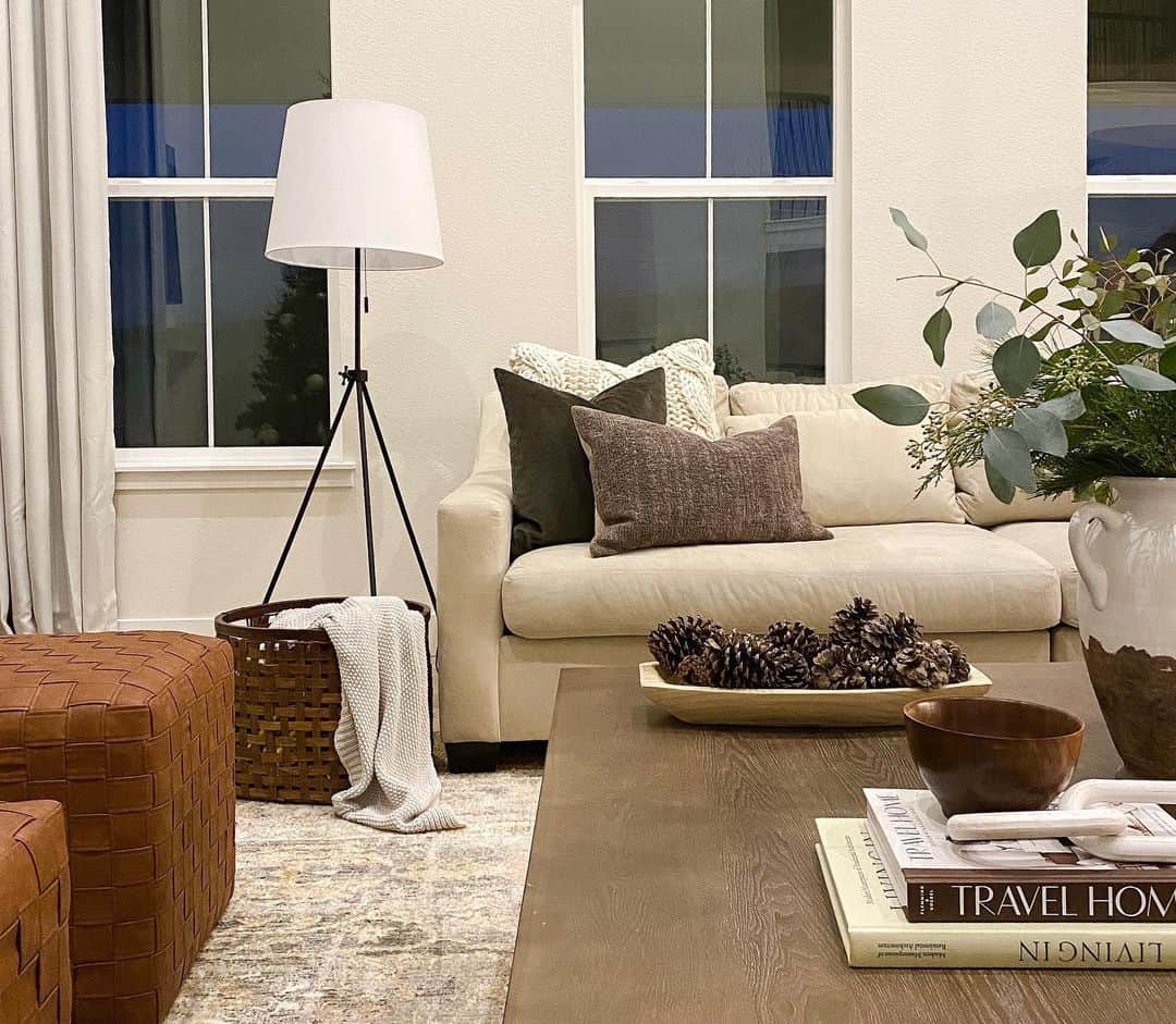 Neutral Toned Living Rooom With Beige Couch - Soul & Lane