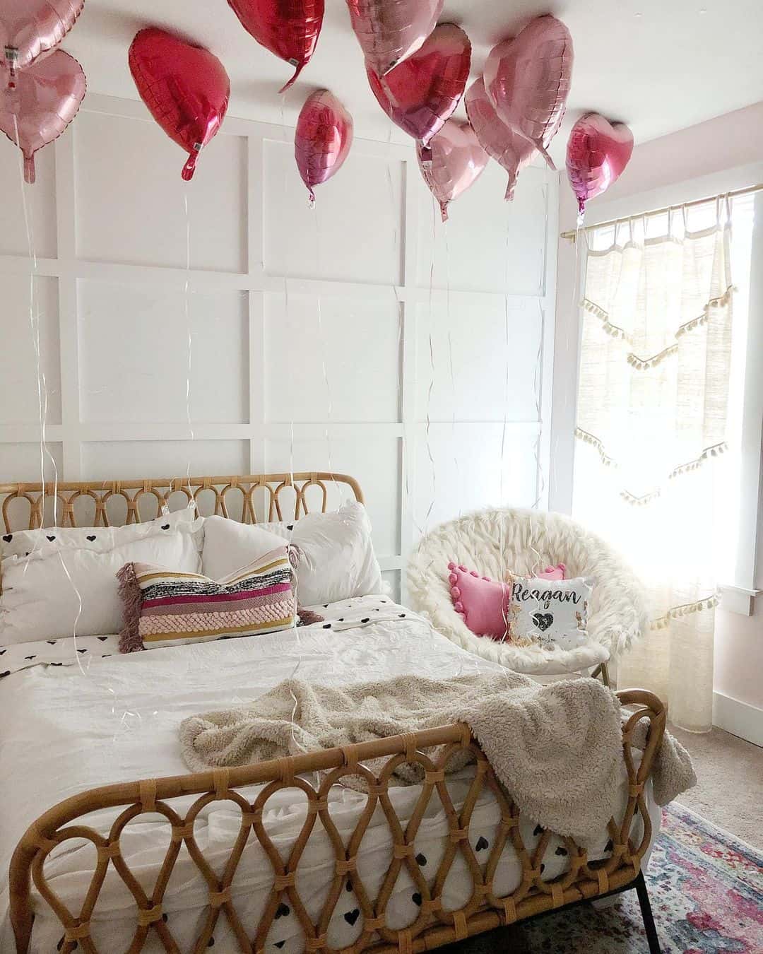 Rattan Bed Before a Grid Wall - Soul & Lane