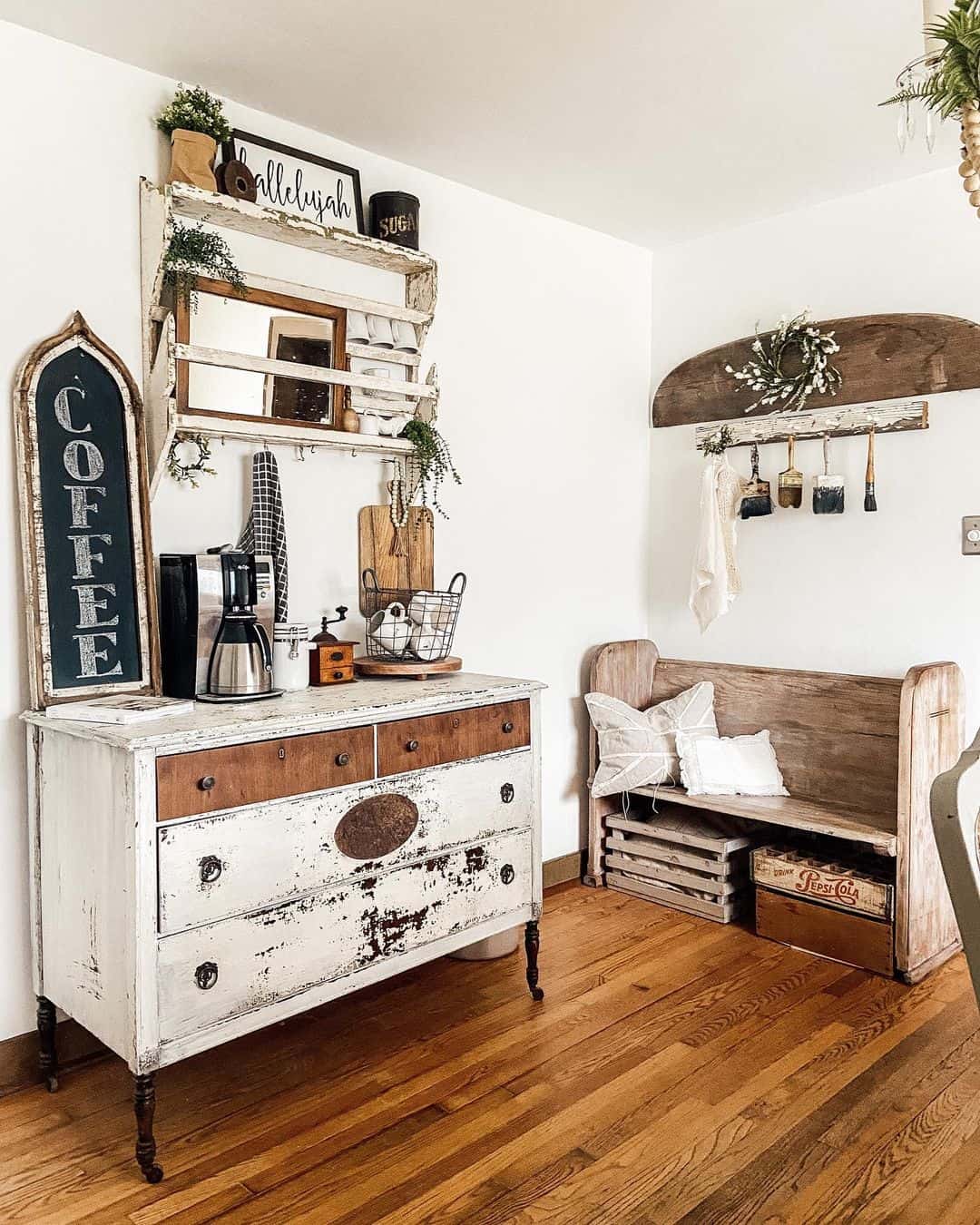 Repurposed Vintage Church Pew - Soul & Lane