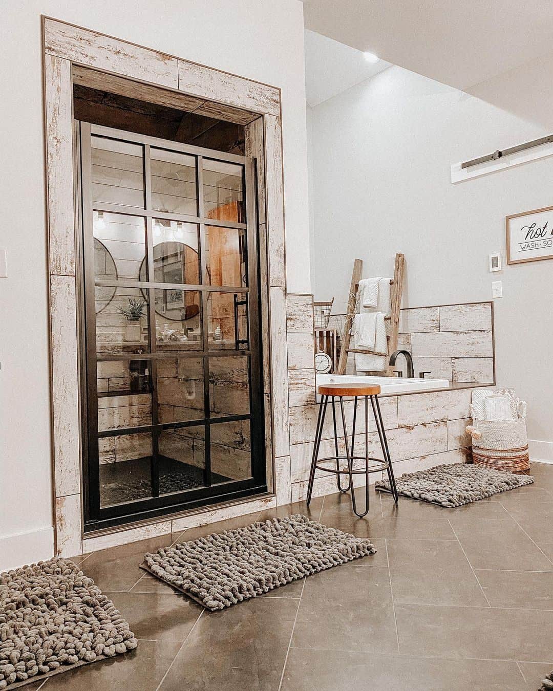 Rustic Bathroom With Wooden-accented Design - Soul & Lane