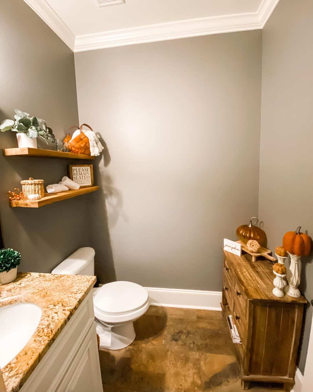 Warm Rustic Décor for a Vintage Half Bath - Soul & Lane