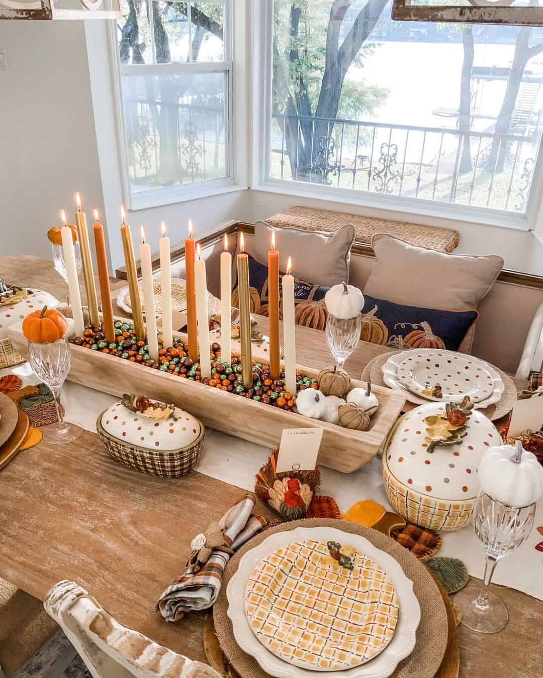 Breakfast Nook Decorated for Fall - Soul & Lane
