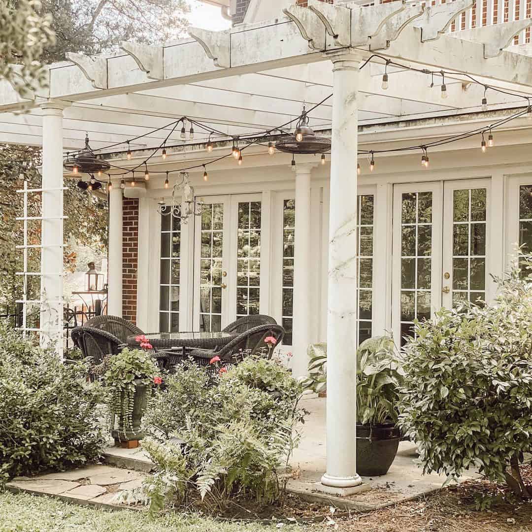 Elegant Backyard Pergola With String Lights - Soul & Lane