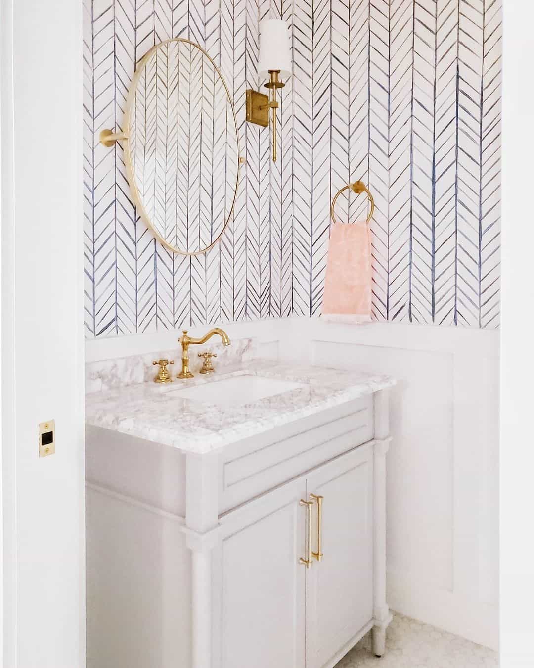 15 Irresistible Herringbone Wallpaper Ideas for a Modern Feel