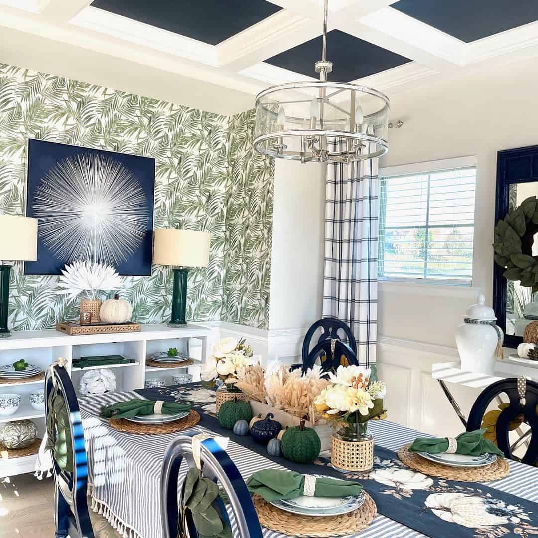 Green and Blue Fall Tablescape - Soul & Lane