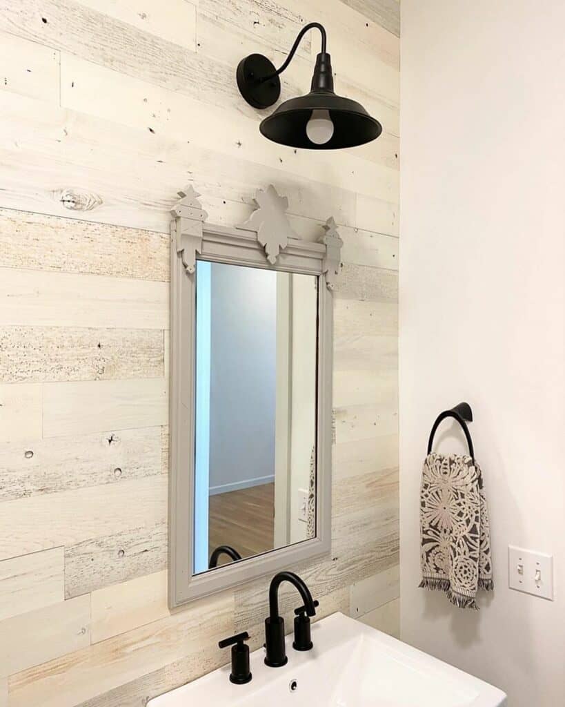 Lightly Stained Wood Shiplap Accent Wall - Soul & Lane