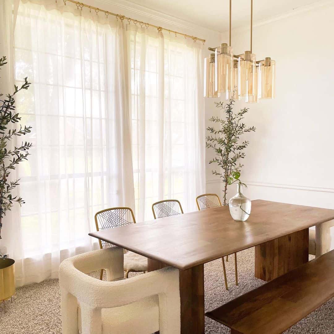 Modern Dining Table With Ambient Lighting - Soul & Lane