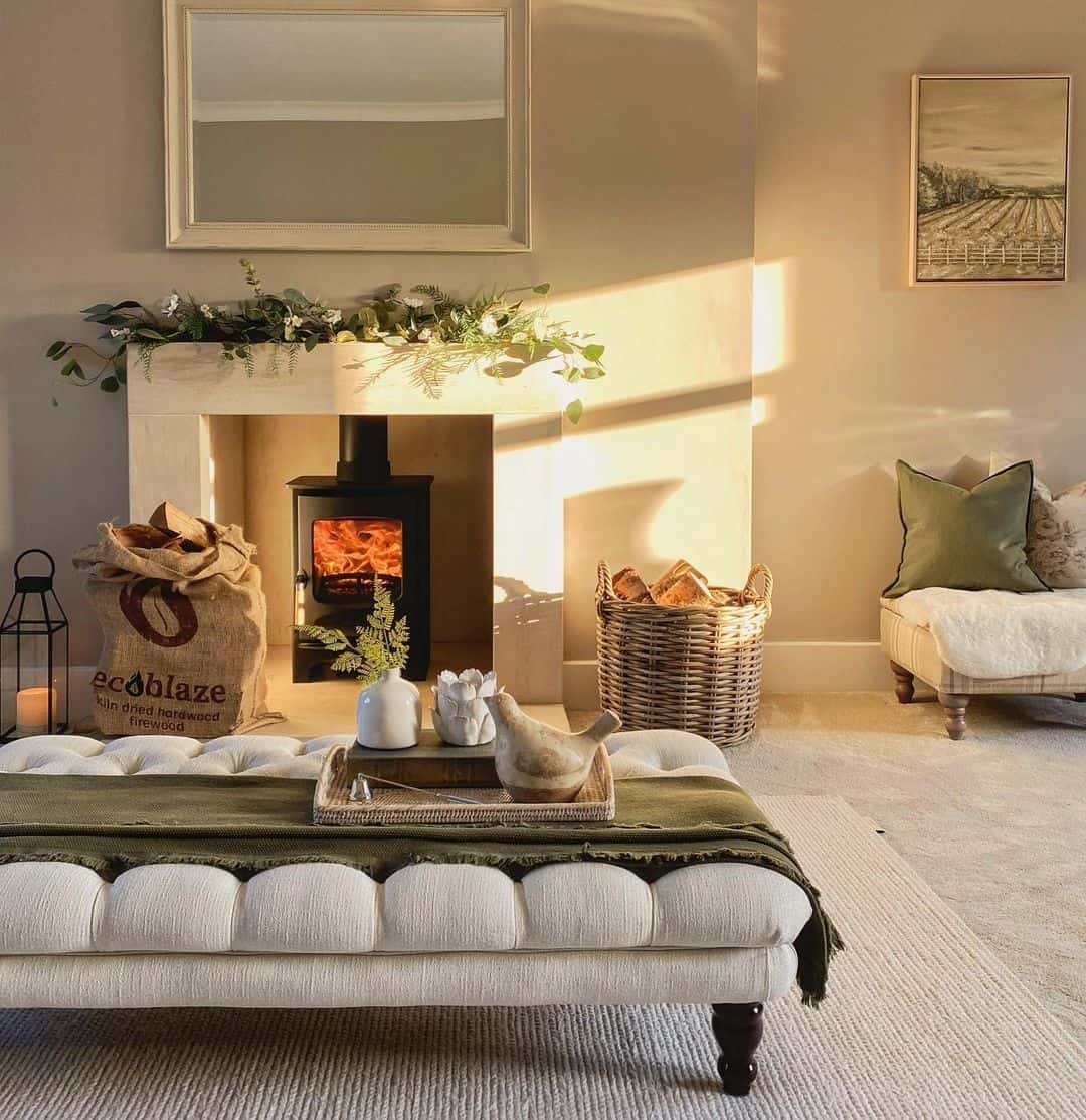 Rustic Wicker Basket Firewood Holder - Soul & Lane