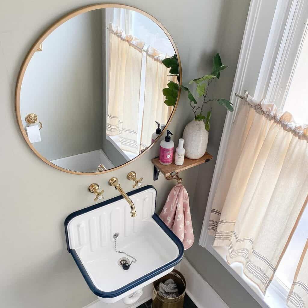 Small Cottage Guest Bathroom With a Retro Wall Mounted Sink - Soul & Lane