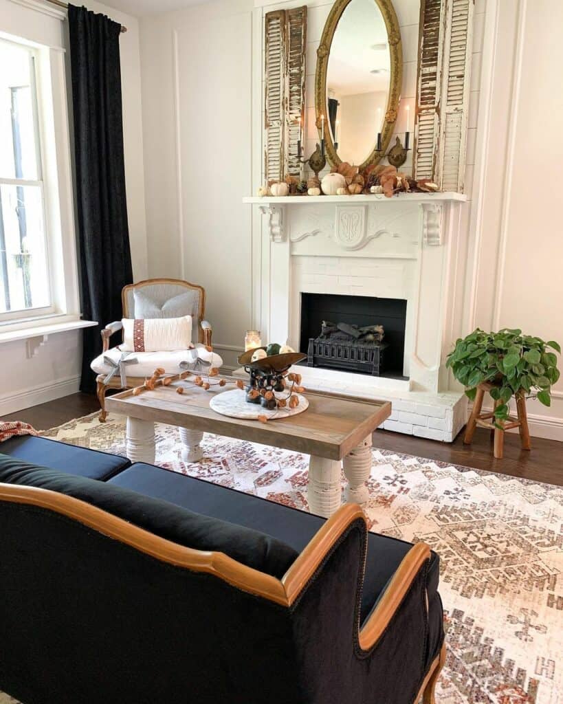 Alabaster White Walls in Classic Living Room - Soul & Lane