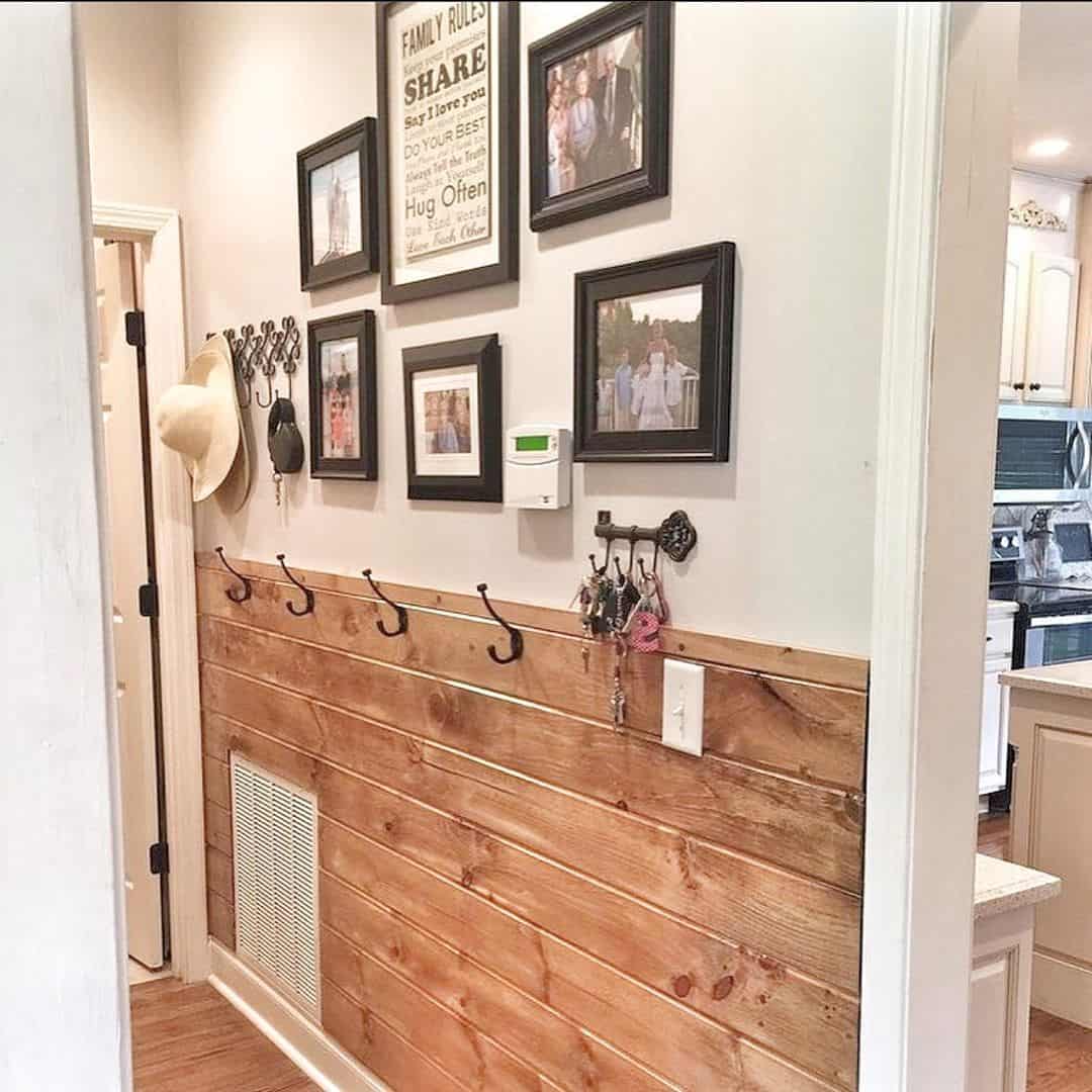 Entryway With Reclaimed Wooden Accents and a Gallery Wall - Soul & Lane Entryway With Reclaimed Wooden Accents and a Gallery Wall - Soul & Lane