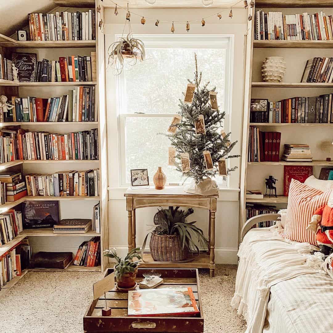 Farmhouse Reading Room Ideas With Christmas Décor - Soul & Lane