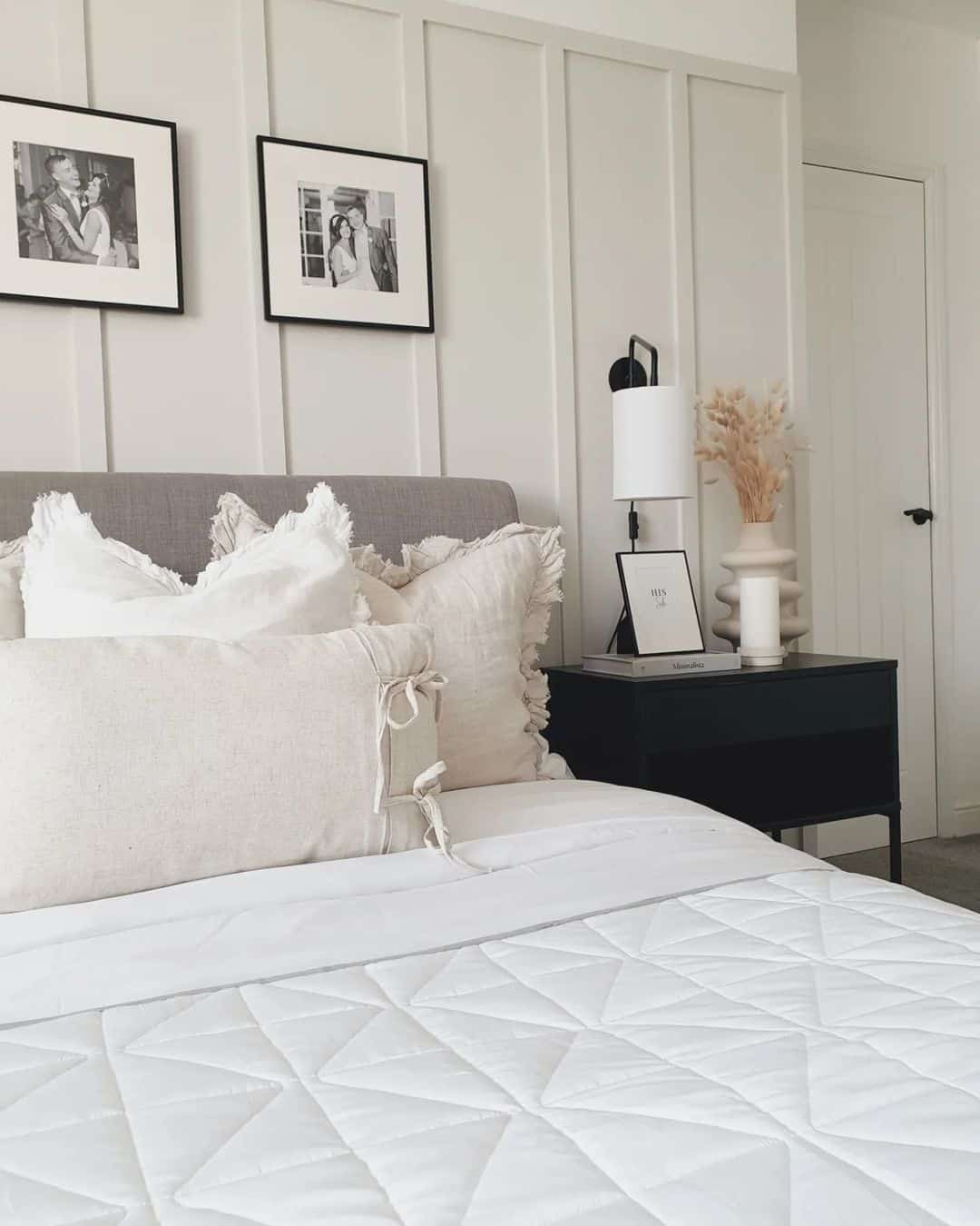 Gray Board and Batten Wall With Black Photo Frames - Soul & Lane