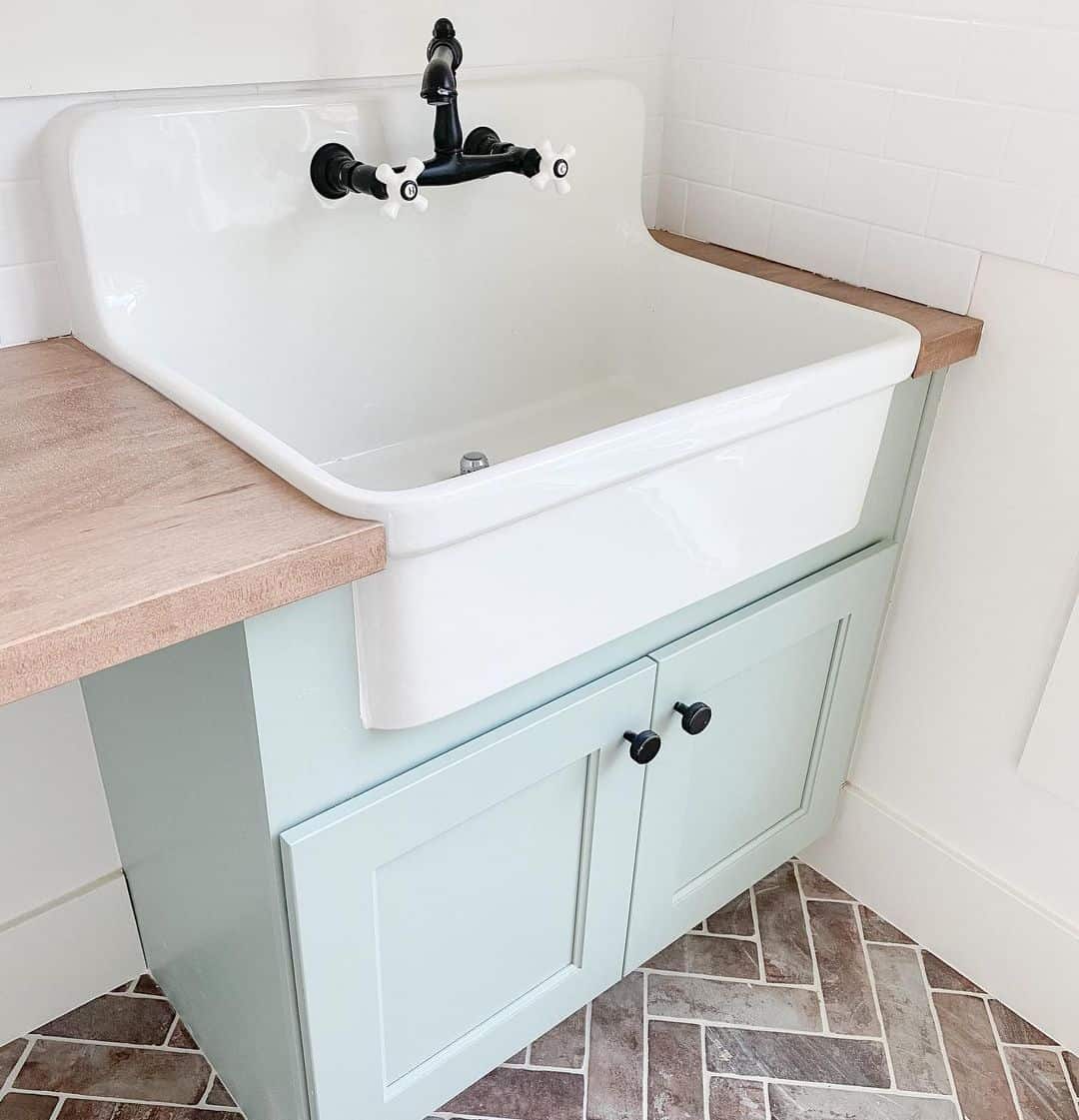 Freshly Painted Farmhouse Sink Base - Soul & Lane