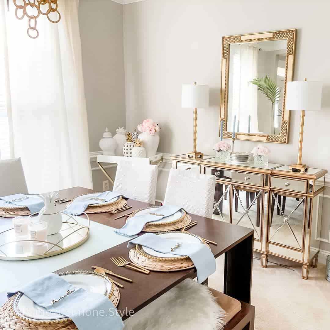 Golden Glamour Dining Room Ideas - Soul & Lane