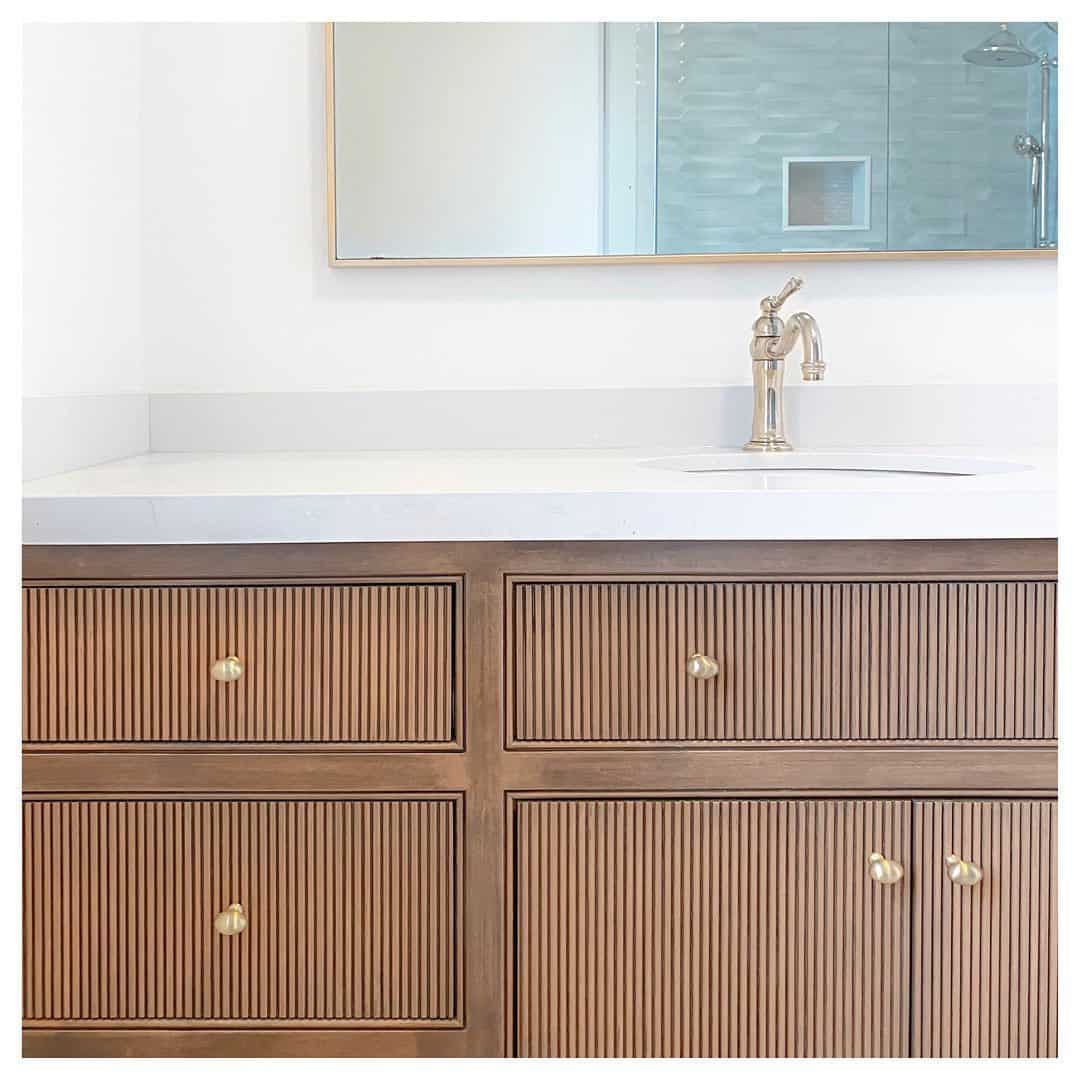 Reeded Cabinets Draw Attention to the Vanity - Soul & Lane