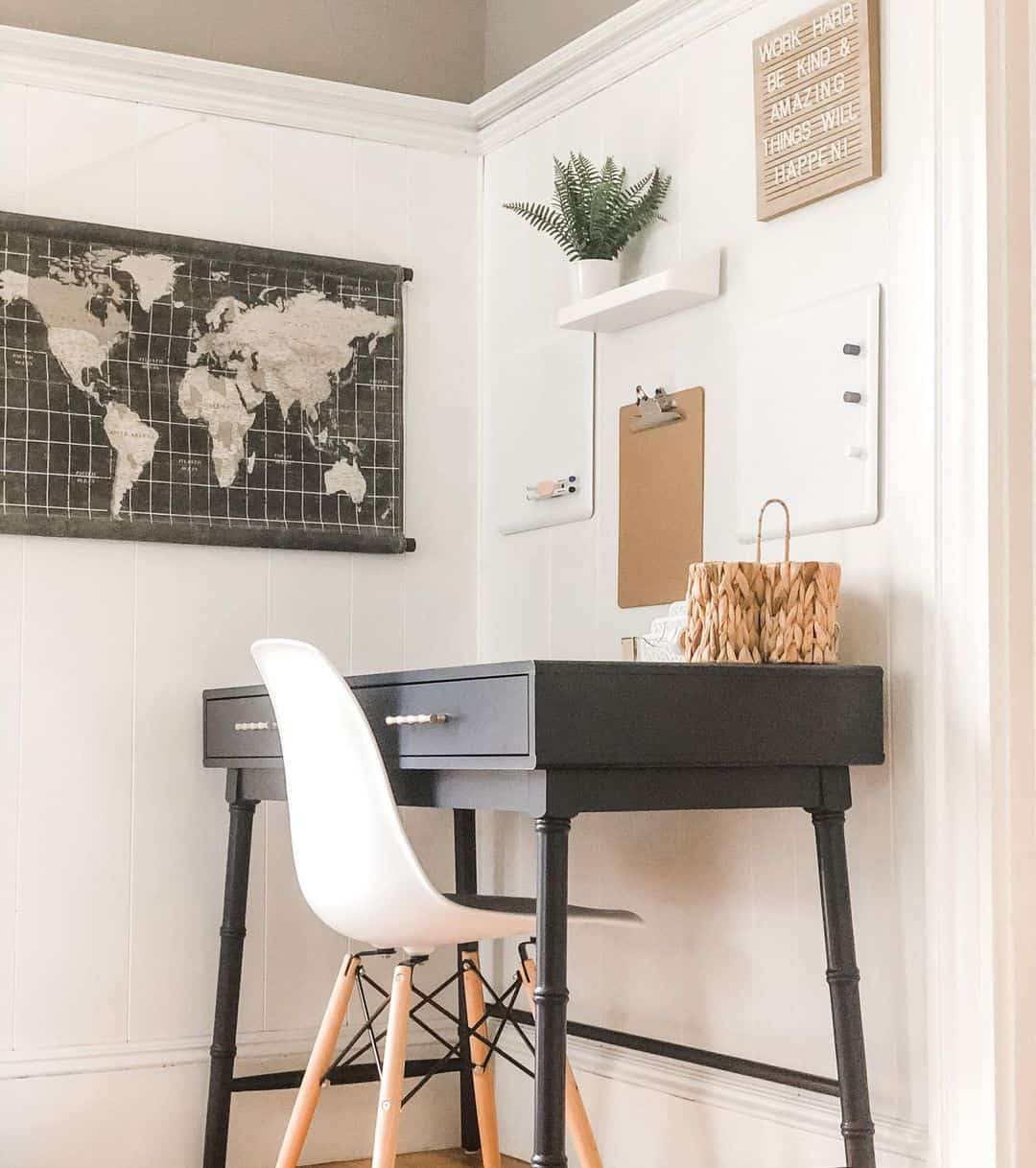 Study Nook With Black Desk Table - Soul & Lane