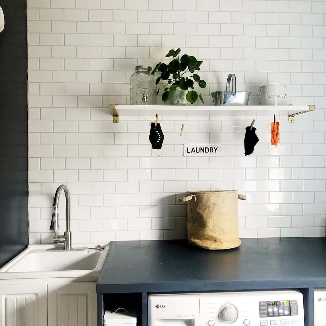 Miniature Laundry Line Stretches Across a Shelf - Soul & Lane