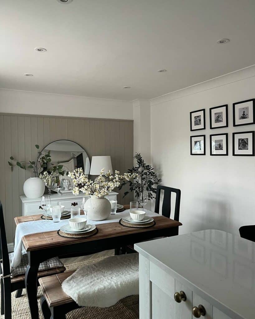 Vertical Shiplap Dining Room With Photo Wall - Soul & Lane