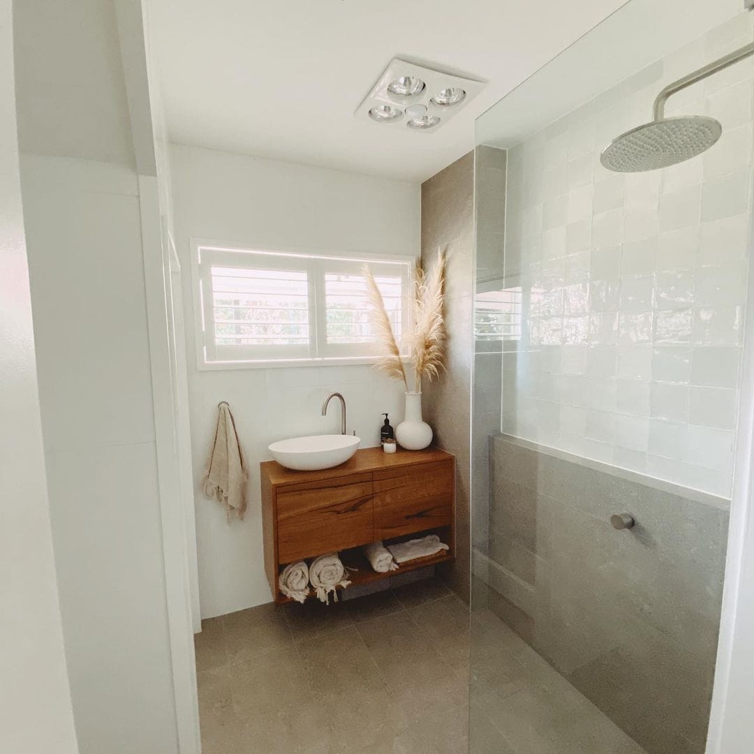 Breezy Window in Neutral, Minimalist Bathroom - Soul & Lane