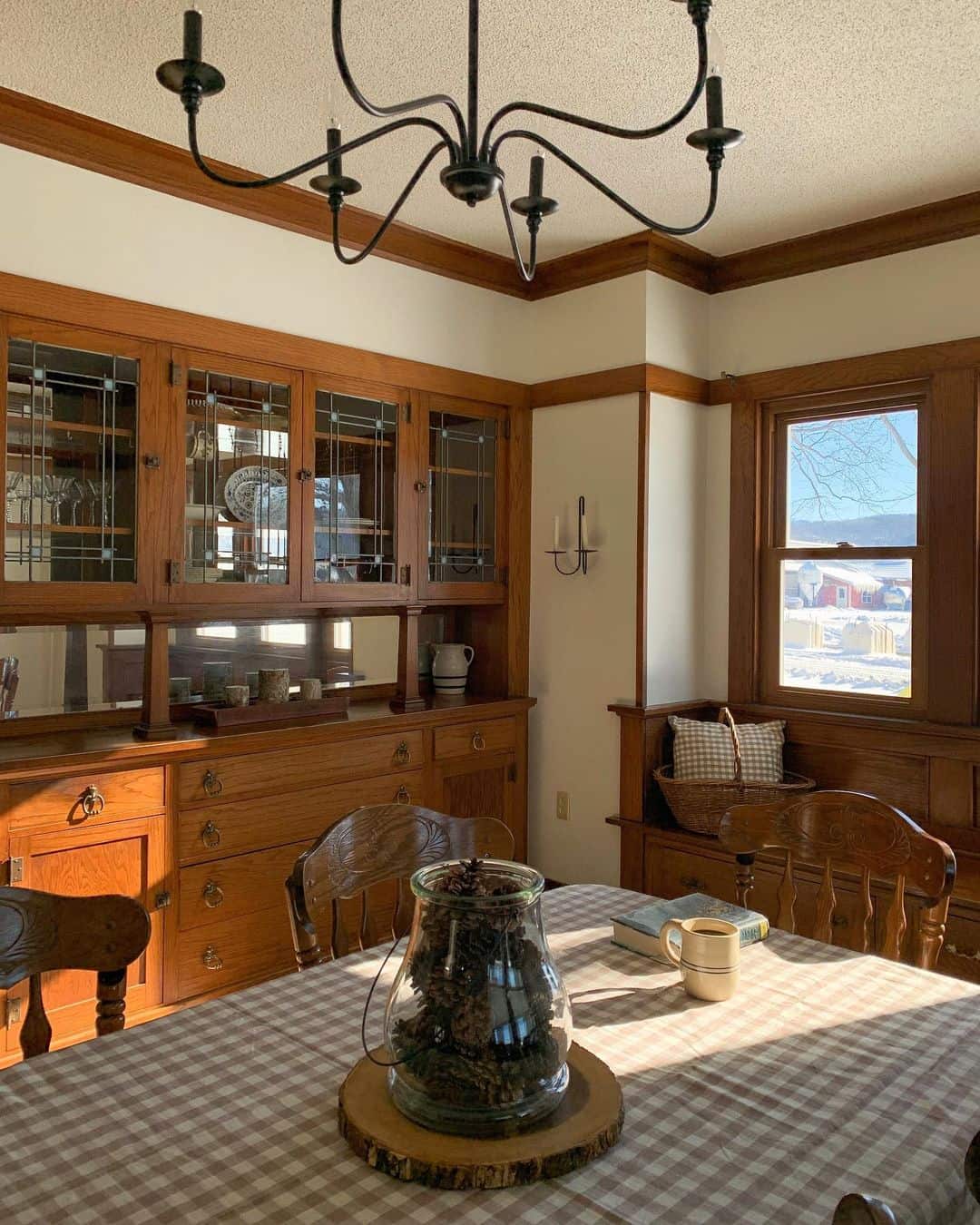 Built-in Wooden Window Bench and Cabinets - Soul & Lane