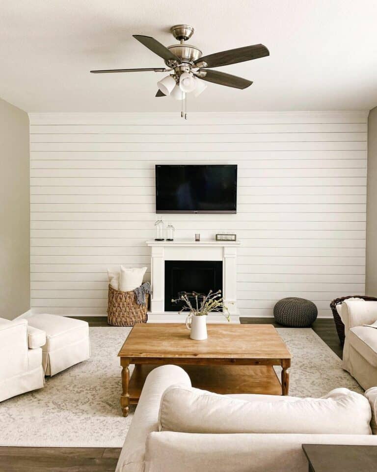 Shiplap Feature Wall With Beige Accents - Soul & Lane