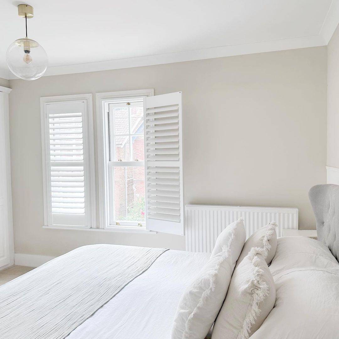 Swing-open Window Shutters in Minimalist Bedroom - Soul & Lane