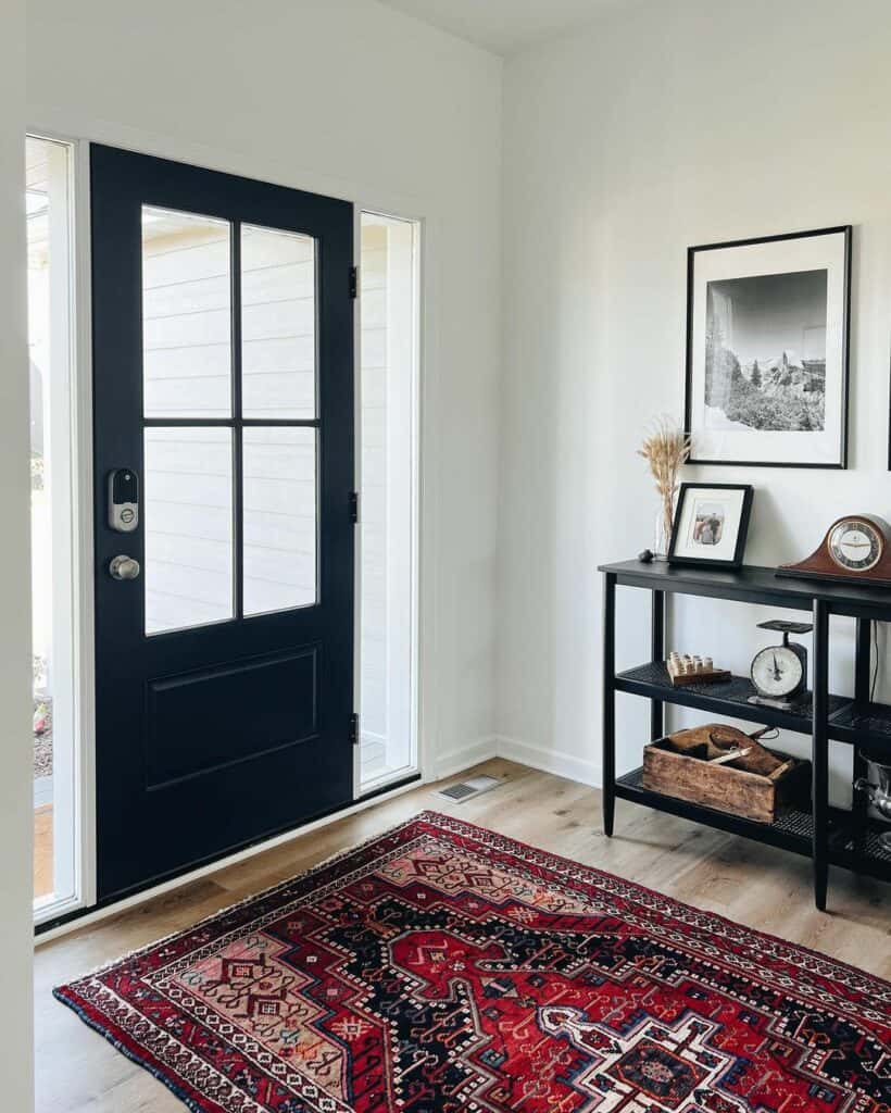 Neutral Entry With Red Accent Rug - Soul & Lane