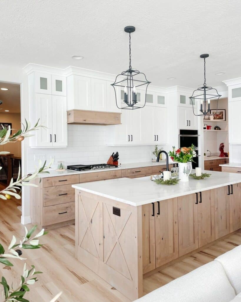 Natural Wood and White Kitchen Cabinetry - Soul & Lane